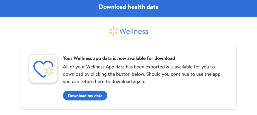 Walmart Wellness Data Takeout Guide » LLIF.org